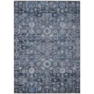 addison rugs chantille acn651 blue 9' x 12' indoor outdoor area rug, easy clean, machine washable, non shedding, bedroom, living room, dining room, kitchen, patio rug