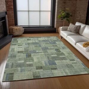 Addison Rugs Chantille ACN639 Green 9' x 12' Indoor Outdoor Area Rug, Easy Clean, Machine Washable, Non Shedding, Bedroom, Living Room, Dining Room, Kitchen, Patio Rug