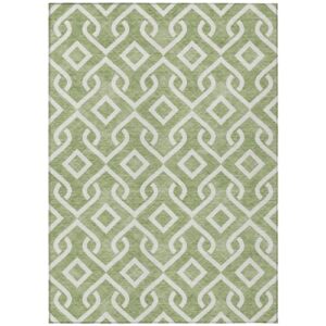 addison rugs chantille acn621 green 9' x 12' indoor outdoor area rug, easy clean, machine washable, non shedding, bedroom, living room, dining room, kitchen, patio rug