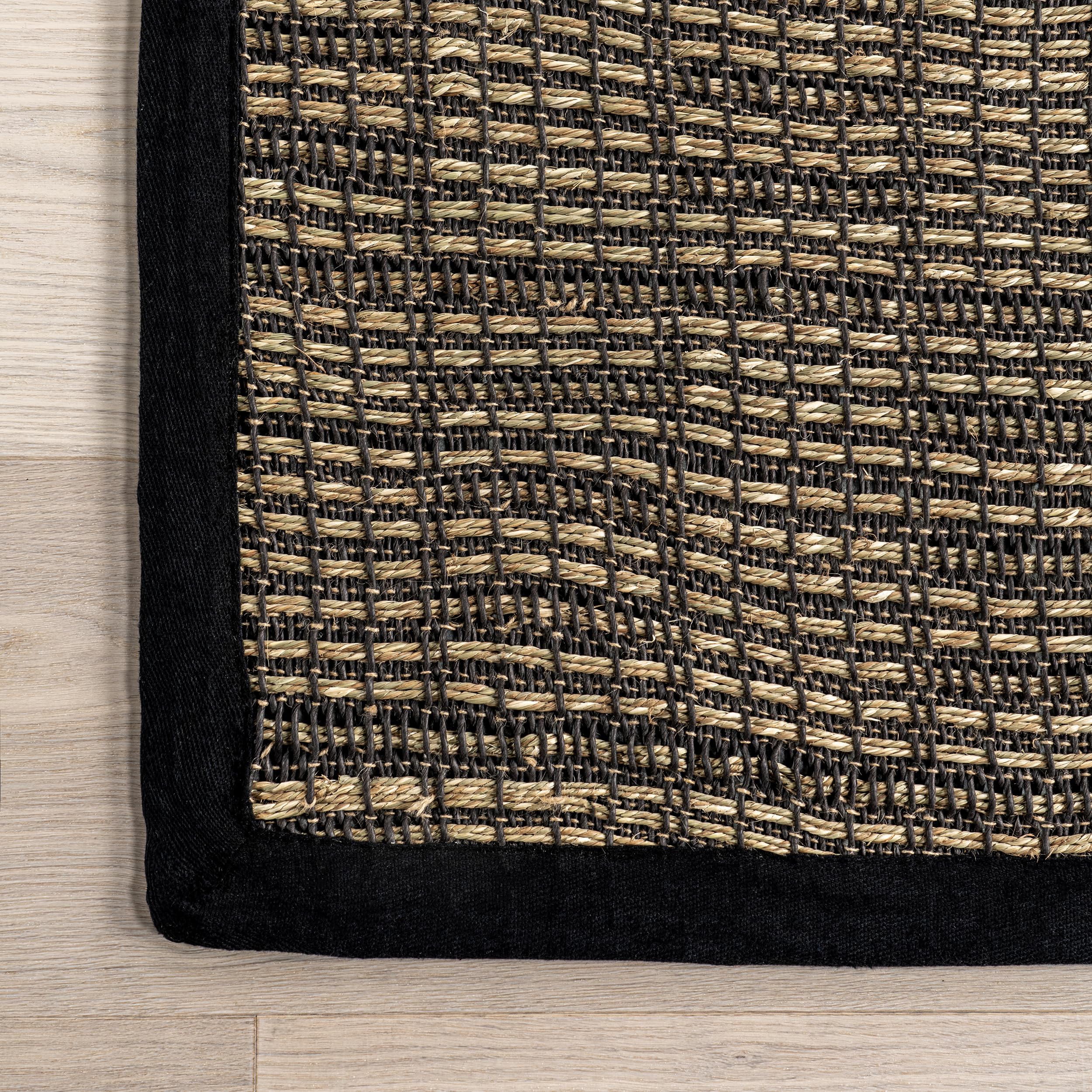 nuLOOM Armani Geometric Seagrass Area Rug, 9x12, Black