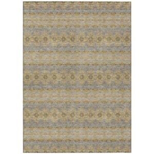 addison rugs chantille acn615 gold 9' x 12' indoor outdoor area rug, easy clean, machine washable, non shedding, bedroom, living room, dining room, kitchen, patio rug