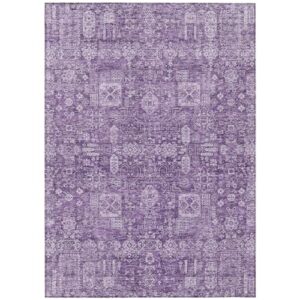 addison rugs chantille acn637 purple 9' x 12' indoor outdoor area rug, easy clean, machine washable, non shedding, bedroom, living room, dining room, kitchen, patio rug