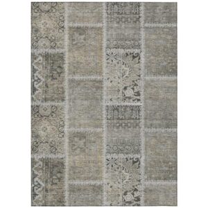 addison rugs chantille acn635 taupe 9' x 12' indoor outdoor area rug, easy clean, machine washable, non shedding, bedroom, living room, dining room, kitchen, patio rug