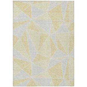 addison rugs chantille acn618 gold 9' x 12' indoor outdoor area rug, easy clean, machine washable, non shedding, bedroom, living room, dining room, kitchen, patio rug