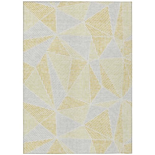 Addison Rugs Chantille ACN618 Gold 9' x 12' Indoor Outdoor Area Rug, Easy Clean, Machine Washable, Non Shedding, Bedroom, Living Room, Dining Room, Kitchen, Patio Rug