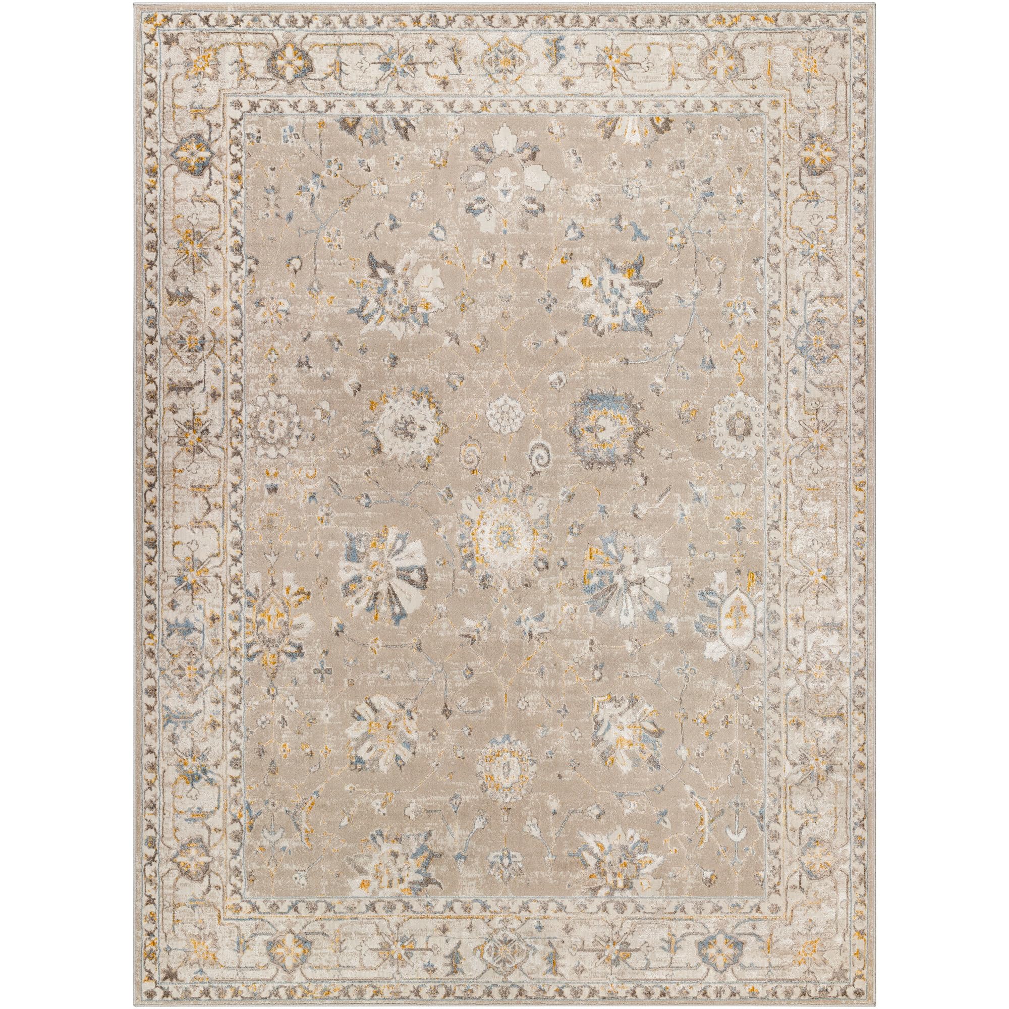 Livabliss Roswell Traditional Machine Woven Area Rug, 9'2" x 12', Off-White