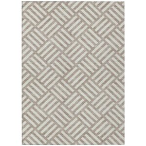 addison rugs chantille acn620 taupe 9' x 12' indoor outdoor area rug, easy clean, machine washable, non shedding, bedroom, living room, dining room, kitchen, patio rug