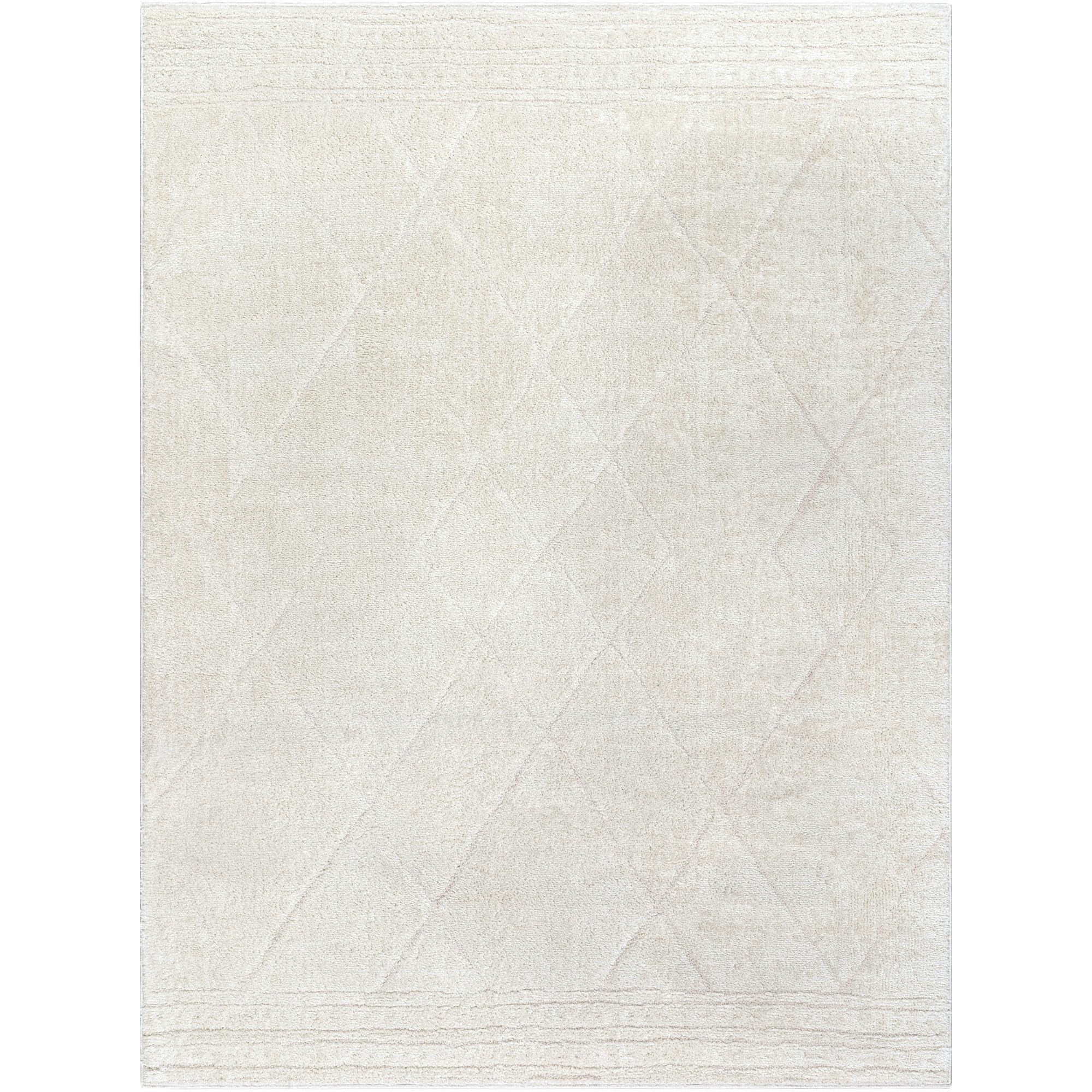 Livabliss Freud Contemporary Global Machine Woven Area Rug, 9'2" x 12', Ivory