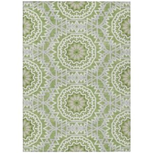 addison rugs chantille acn619 green 9' x 12' indoor outdoor area rug, easy clean, machine washable, non shedding, bedroom, living room, dining room, kitchen, patio rug