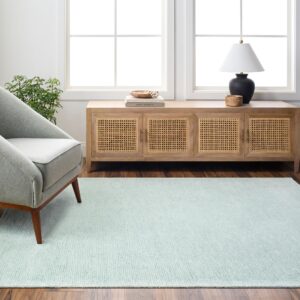 livabliss quebec casual machine woven area rug, 9'2" x 12', seafoam