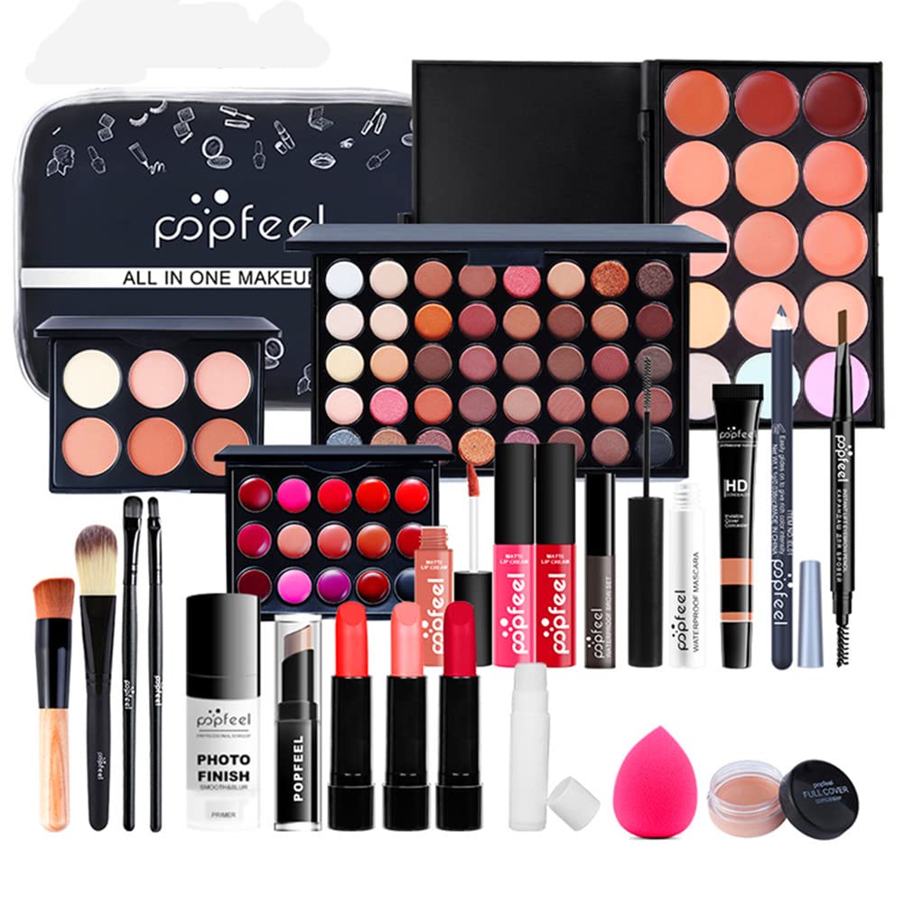 Makeup Kit All In One Makeup Kit,Multipurpose Makeup Set Full Makeup Essential Starter Kit for Beginners or Pros Makeup Gift Set for Women Full Kit (03-24Pcs makeup)