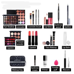 Makeup Kit All In One Makeup Kit,Multipurpose Makeup Set Full Makeup Essential Starter Kit for Beginners or Pros Makeup Gift Set for Women Full Kit (03-24Pcs makeup)