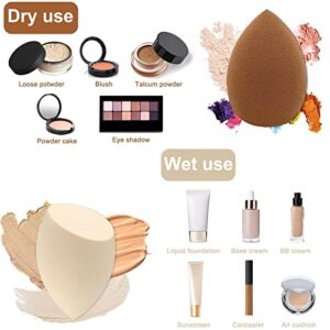 12 Pieces Professional Makeup Sponge Set,Latex Free Flawless Soft Setting Face Puffs,Multicolor Beauty Blender Cosmetic Applicator for Powder,Liquid,Facial Makeup Tools