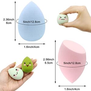 12 Pieces Professional Makeup Sponge Set,Latex Free Flawless Soft Setting Face Puffs,Multicolor Beauty Blender Cosmetic Applicator for Powder,Liquid,Facial Makeup Tools