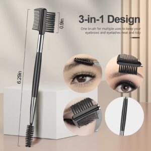 SWEET VIEW Eyebrow Brush Eyelash Separator Brow Comb & Lash Spoolie Professional Eye Makeup Tools (3 Pieces Set)