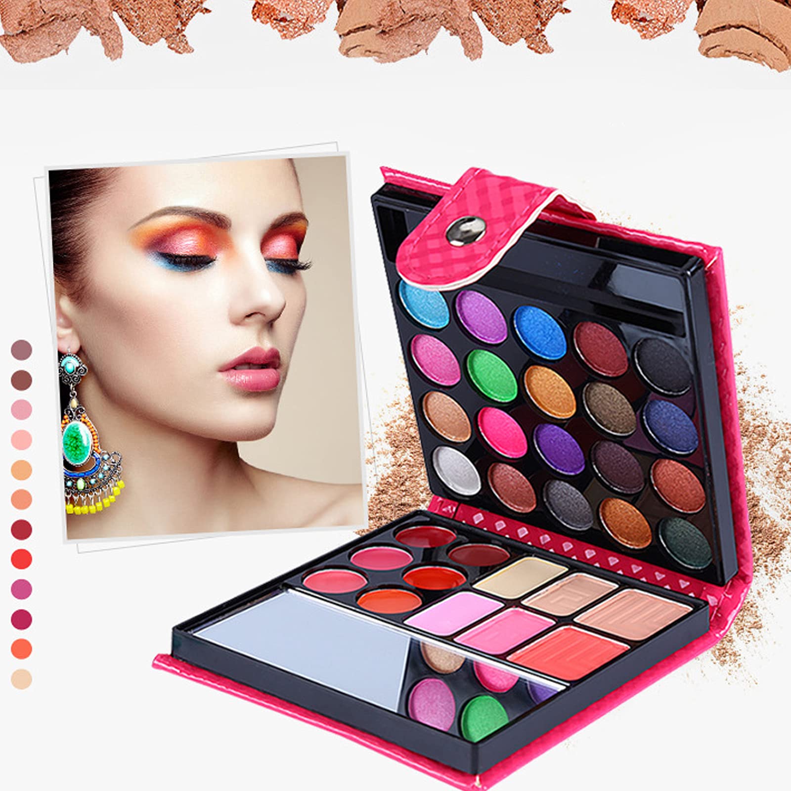 VolksRose Professional All In One Makeup Kit Colorful 20 Eyeshadow, 6 Lip Glosses 3 Blushers 2 Powder 1 Concealer 1 Mirror 1 Brush, Long Lasting Beauty Full Makeup Set, Present Gifts for Girls Women