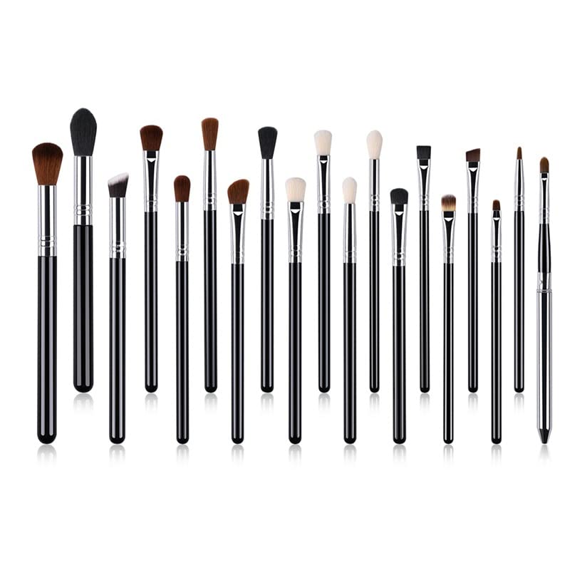 Professional Eye Shadow Makeup Brush Set, COSHINE 19pcs Eye and Lip Premium Synthetic Cosmetic Brushes Kit