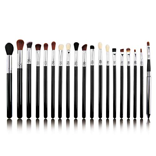 Professional Eye Shadow Makeup Brush Set, COSHINE 19pcs Eye and Lip Premium Synthetic Cosmetic Brushes Kit