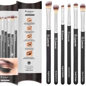 Eye Makeup Brushes Eyeshadow Brush Set - 7pcs Soft Synthetic Brush Kit - For Blending Eyeshadow, Eyeliner, Crease, Eyebrow - Long Lasting, Apply Better, Flawless Look Makeup