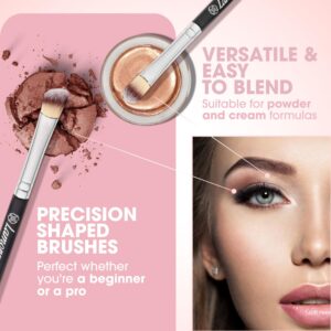 Eye Makeup Brushes Eyeshadow Brush Set - 7pcs Soft Synthetic Brush Kit - For Blending Eyeshadow, Eyeliner, Crease, Eyebrow - Long Lasting, Apply Better, Flawless Look Makeup