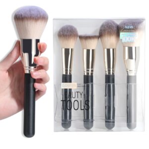 bs-mall makeup brush set 4 pcs premium foundation synthetic powder concealers makeup brushes big cosmetic brushes