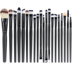 emaxdesign 20 pieces makeup brush set professional face eye shadow eyeliner foundation blush lip makeup brushes powder liquid cream cosmetics blending brush tool