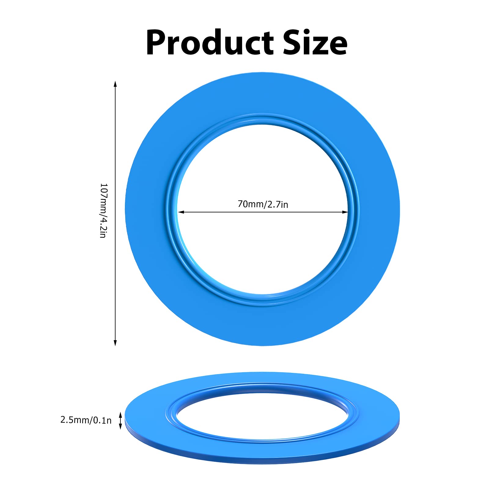 Flush Valve Seal for American Standard, 3 Pack Upgraded Silicone Material 7301111-0070A American Standard Toilet Parts Replacement for Champion 4 and Eljer Titan 4