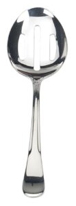 rsvp international endurance flatware collection stainless steel, dishwasher safe, slotted serving spoon