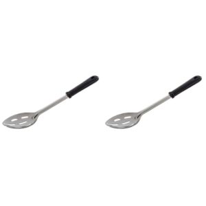 american metalcraft 13” stainless steel slotted serving spoon w/bakelite handle (pack of 2)