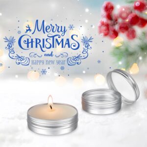 Aluminum Tin Cans, 24PCS 1/2 Oz Metal Round Tins Containers Screw Lid Small Empty Storage Travel Tin Jars for Candles, Salve, Cosmetics, Spice, Christmas Decorations