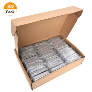 Aybloom Metal Rectangular Empty Hinged Tins - 30 Pack Silver Mini Portable Box Containers Small Storage Kit & Home Organizer