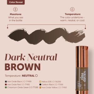 Tina Davies FADE Eyebrow Pigments, Dark Neutral Brown 15ml