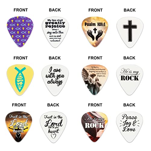 Christian Guitar Pick Tin with 6 Celluloid Guitar Picks