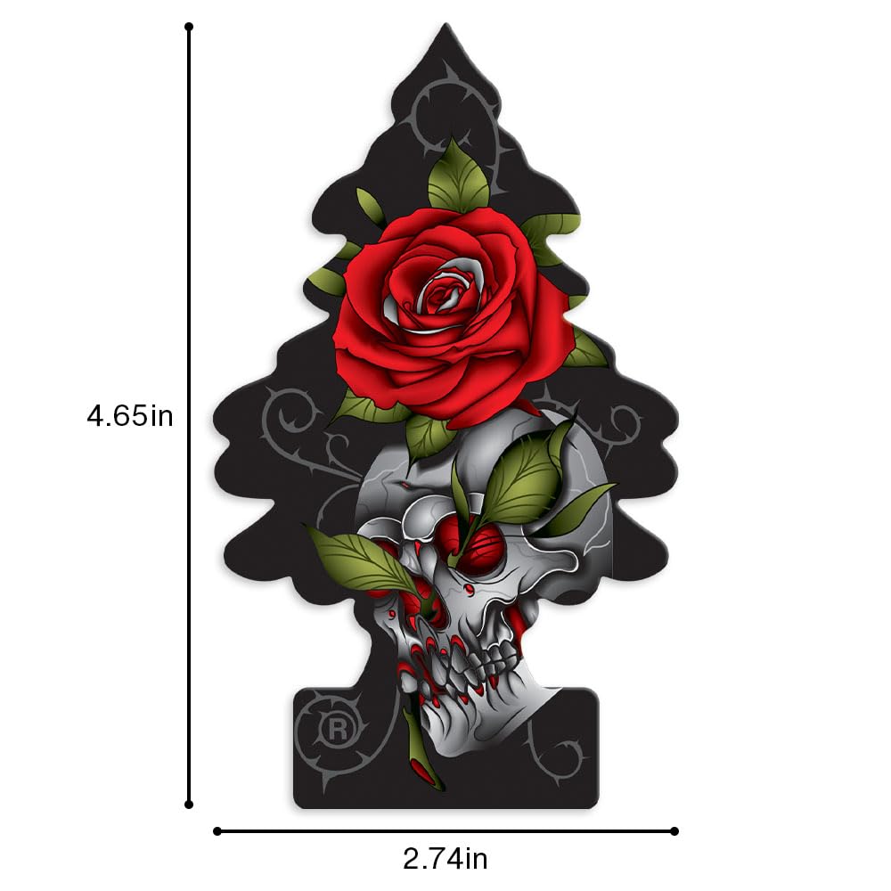 LITTLE TREES Air Fresheners Car Air Freshener. Hanging Tree Provides Long Lasting Scent for Auto or Home. Rose Thorn, 24 Air Fresheners