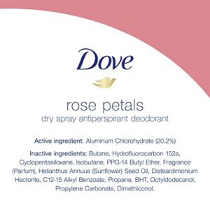 Dove Antiperspirant Deodorant Rose Petals, 3.8 Oz, Pack of 3