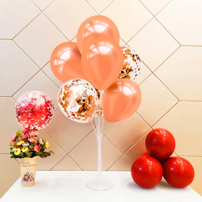 ZJDHPTY Rose Gold Balloon Stand Centerpiece Table Decorations for Birthday Anniversary Engagement Wedding Bridal Shower Graduation Mother's Day Party Decorations(Rose gold set4)