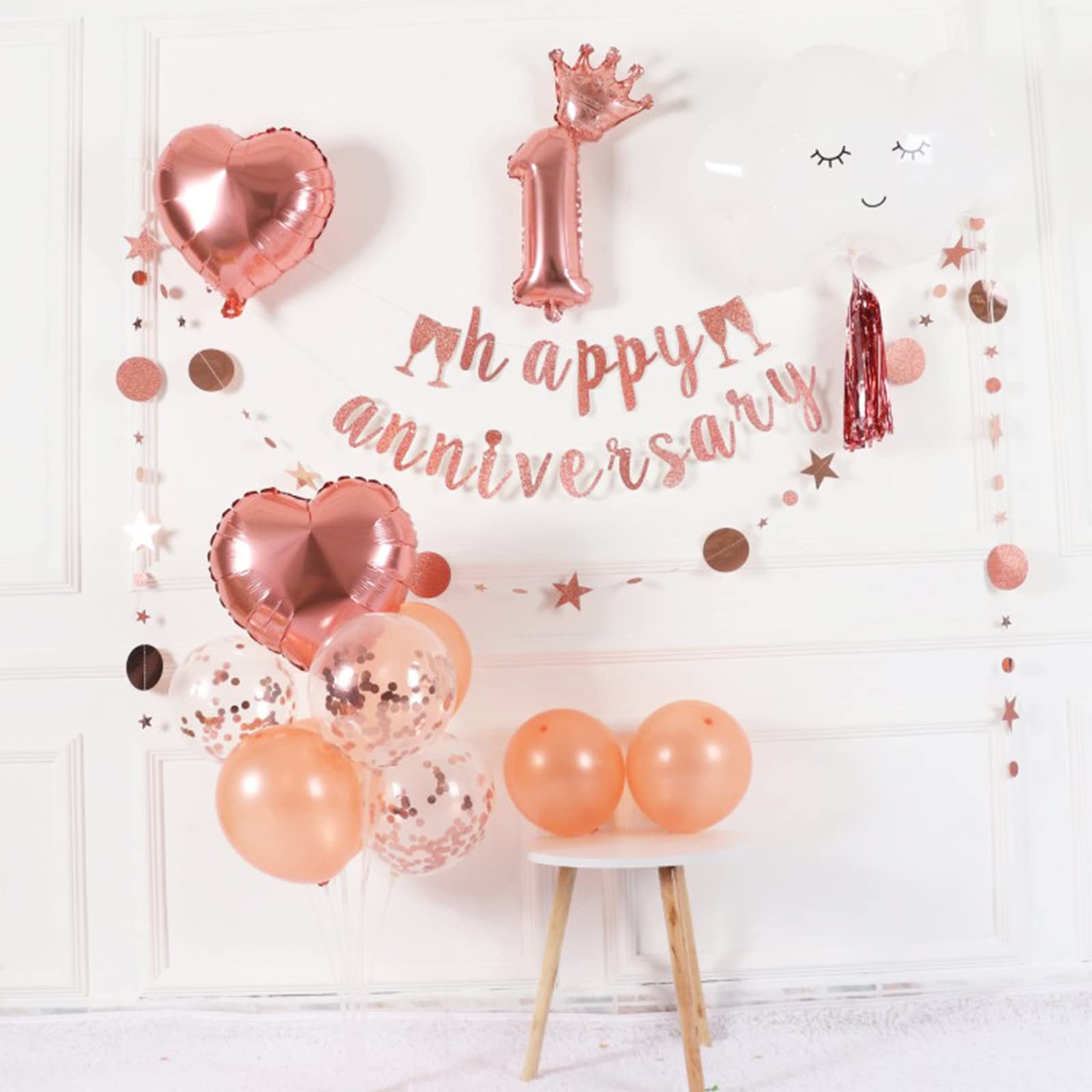 ZJDHPTY Rose Gold Balloon Stand Centerpiece Table Decorations for Birthday Anniversary Engagement Wedding Bridal Shower Graduation Mother's Day Party Decorations(Rose gold set4)