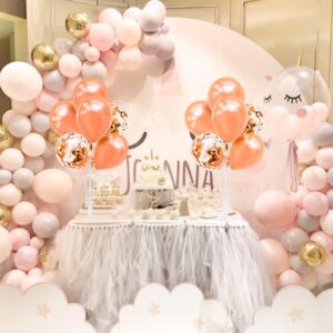 ZJDHPTY Rose Gold Balloon Stand Centerpiece Table Decorations for Birthday Anniversary Engagement Wedding Bridal Shower Graduation Mother's Day Party Decorations(Rose gold set4)