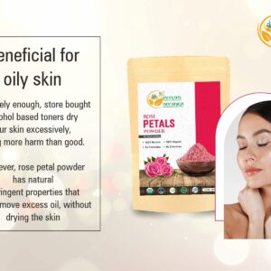 Herbs Botanica Rose Petal Powder Organic For Face Mask DIY masks | Skin Care, Aromatherapy | Natural and Chemical Free | No Added Preservatives or Colors 100g / 3.52 oz