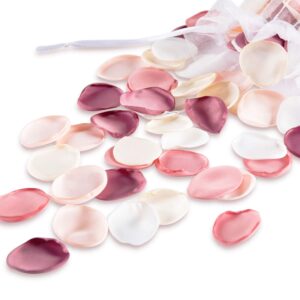 der rose 300pcs artificial flowers silk rose petals flower girl scatter petals for aisle centerpieces table confetti party favors home wedding decorations