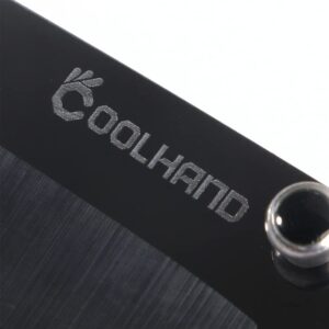 Cool Hand 3.75'' Carbon Fiber Scale Folding Pocket Knife w/ 2.75'' Polished Black Ceramic Blade, Frame Lock, Black Liner