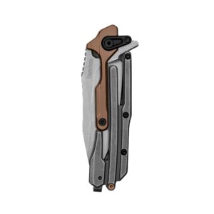 Kershaw Frontrunner Folding Pocket Knife, Futuristic, Durable EDC, D2 Blade Steel, KVT Opening Mechanism, Pocketclip