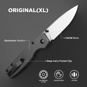 Kizer Original(XL) Pocket Knife 3.27 Inches 154CM Steel Blade Folding Tools Aluminium Handle EDC Knife V4605C2