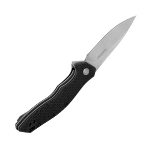 Kershaw Shoreline Pocket Knife, All Purpose 3 inch Blade, Deep Carry Pocketclip,BLACK