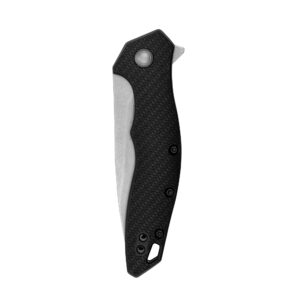 Kershaw Shoreline Pocket Knife, All Purpose 3 inch Blade, Deep Carry Pocketclip,BLACK