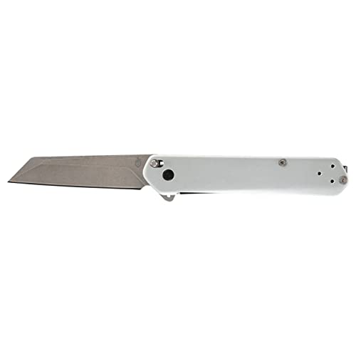 Gerber Gear Spire Pocket Knife - 2.93" Plain Edge Blade Assisted Opening Folding Knife - EDC Gear and Equipment - Aluminum