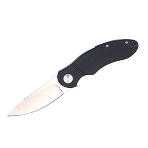 allvin flipper pocket knife, satin 9cr18mov blade, g10 handle, ceramic ball bearing, utility folding knife ideal for outdoor activities