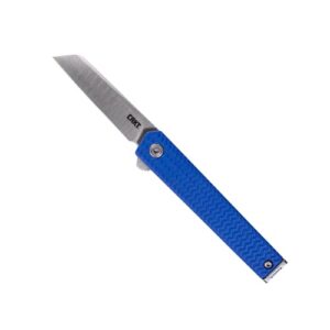 crkt ceo microflipper edc folding pocket knife: gentleman's knife, everyday carry, liner lock, aluminum handle with deep carry pocket clip 7083