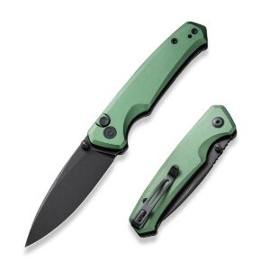 civivi pocket folding knife with button lock and thumb stud opener, 2.97" nitro-v blade aluminum handle, altus utility small knife for men women edc c20076-5