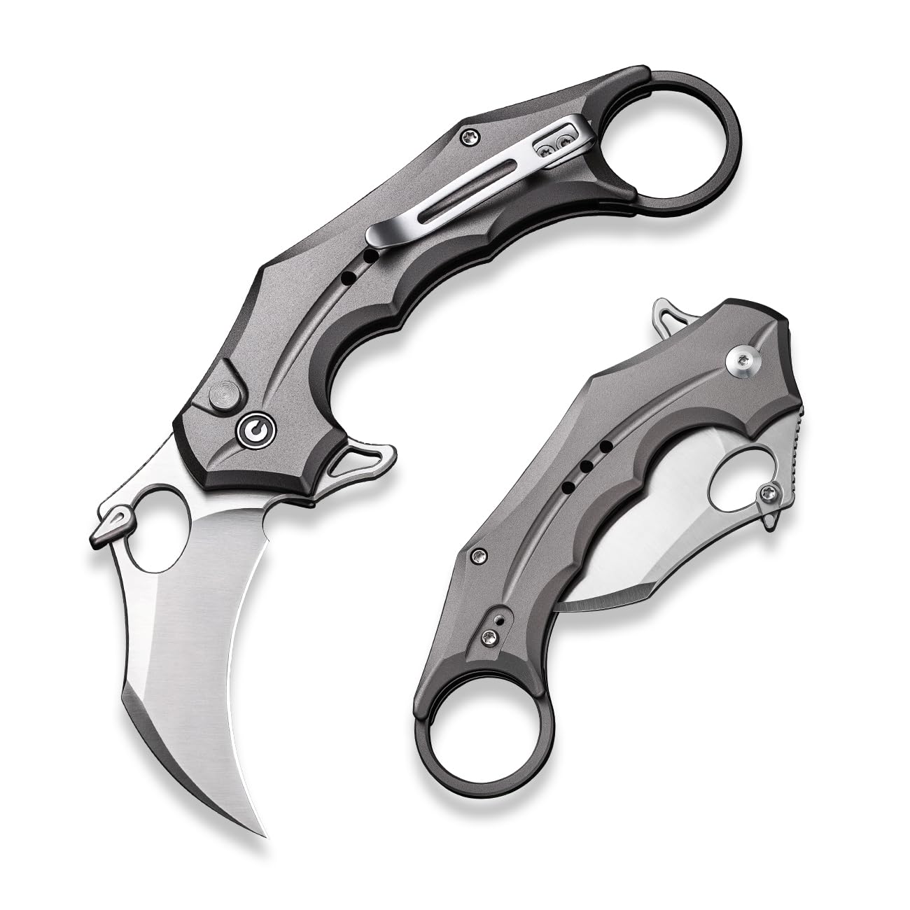 CIVIVI Incisor II Pocket Folding Knife for EDC, Karambit Knife with 2.02" Nitro-V Blade Aluminum Handle C16016B-3